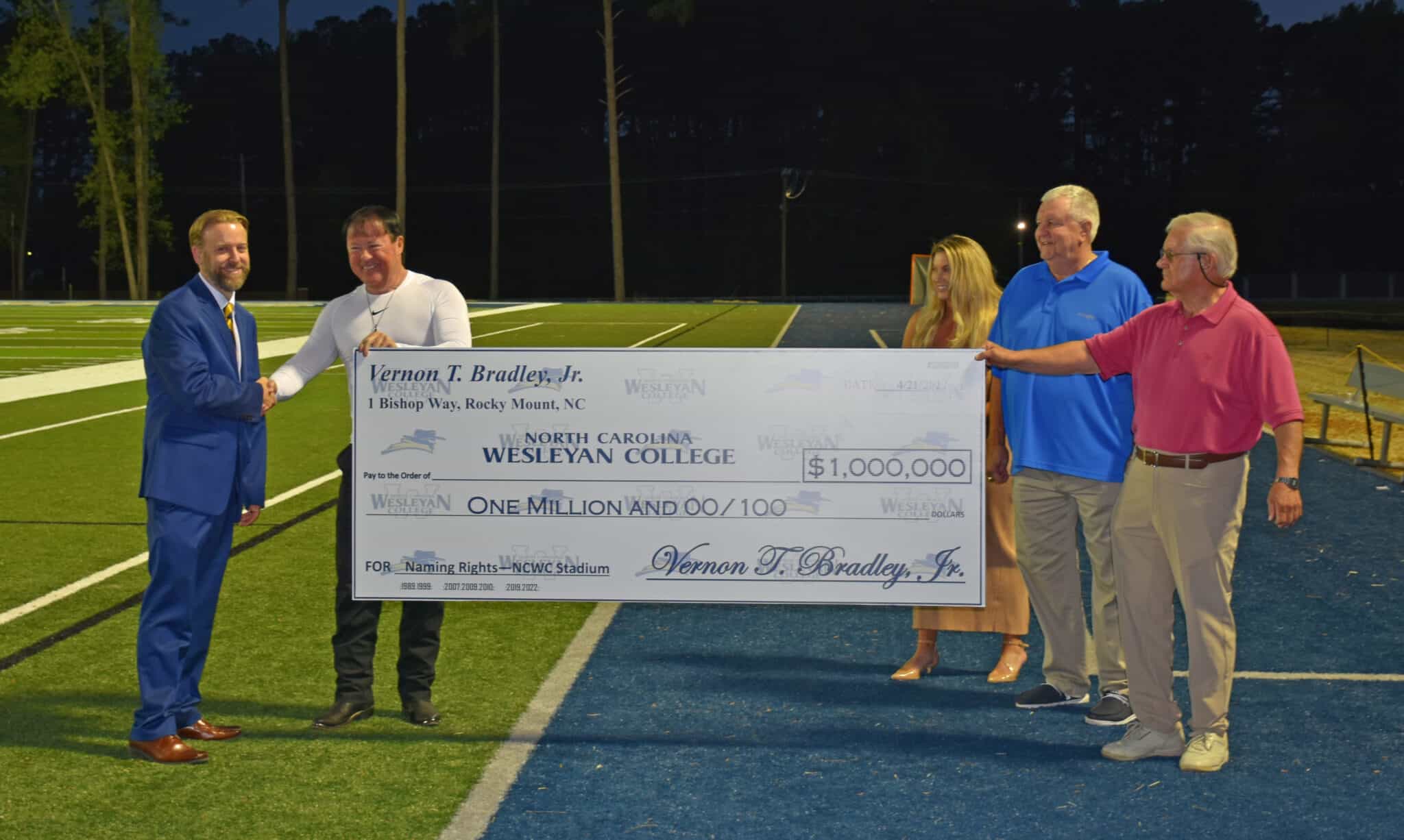NC Wesleyan Unveils Turf Field and Receives Million Dollar Gift | North ...