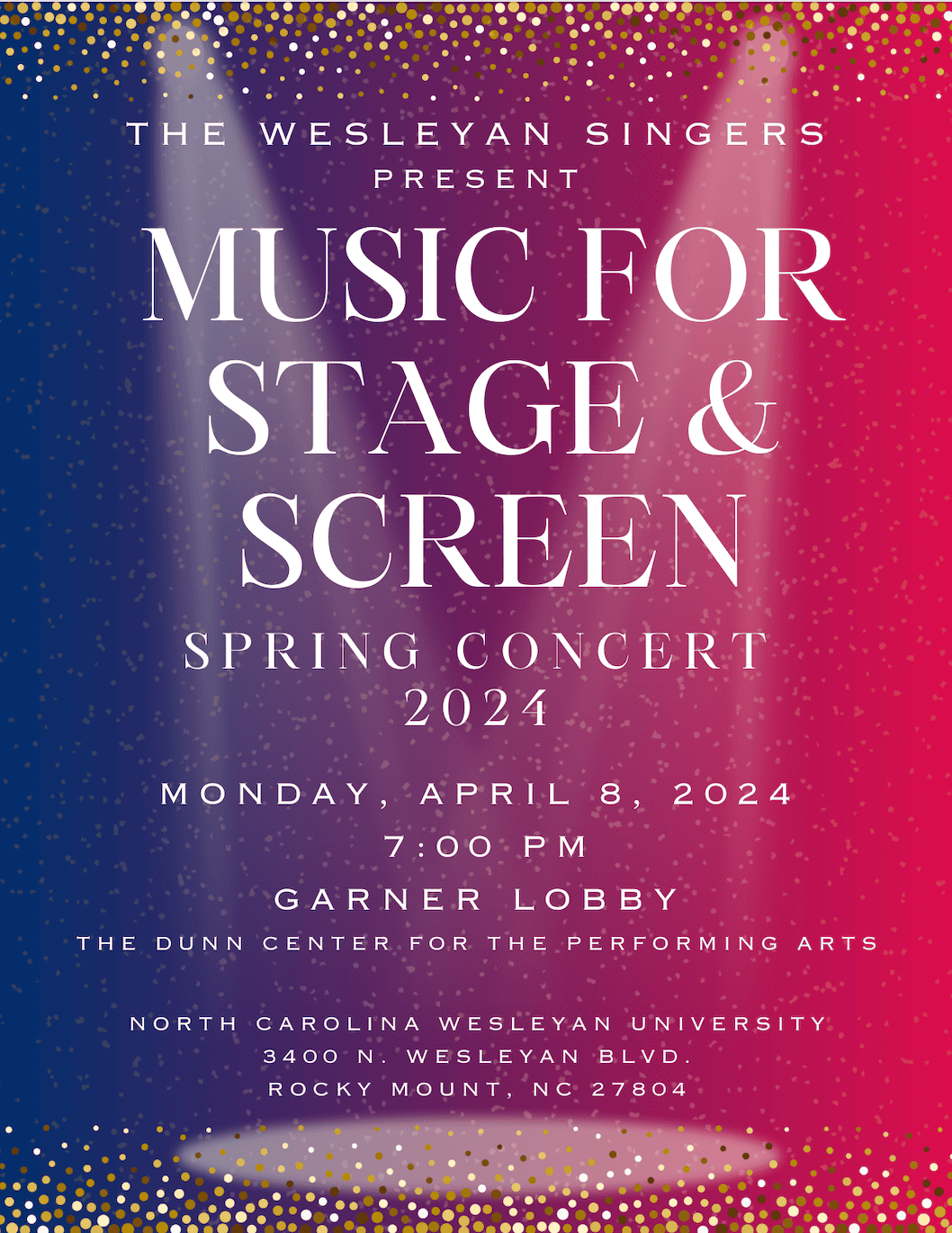 Wesleyan Singers Spring 2024 Concert: Music for Stage and Screen ...